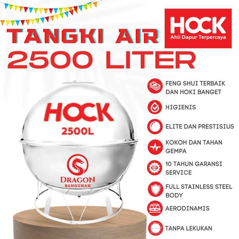 Jual TANGKI AIR HOCK 2500 LITER - TANDON AIR / TOREN AIR STAINLESS HOCK ...