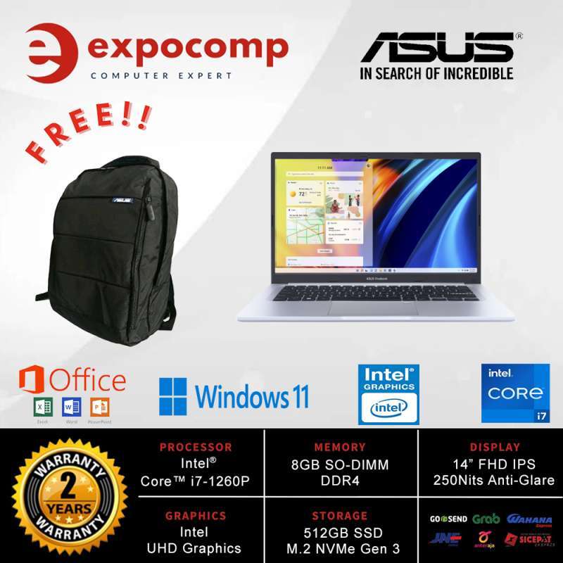 Jual ASUS VIVOBOOK 14 A1402ZA-IPS753 SILVER CORE i7-1260 di Seller ...