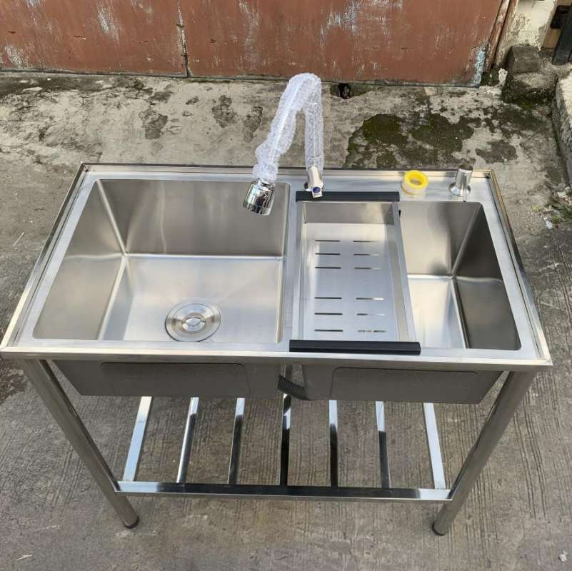 Jual Bak Cuci Piring Stainless 2 Lubang Kitchen Sink Sus 304 8248 di ...