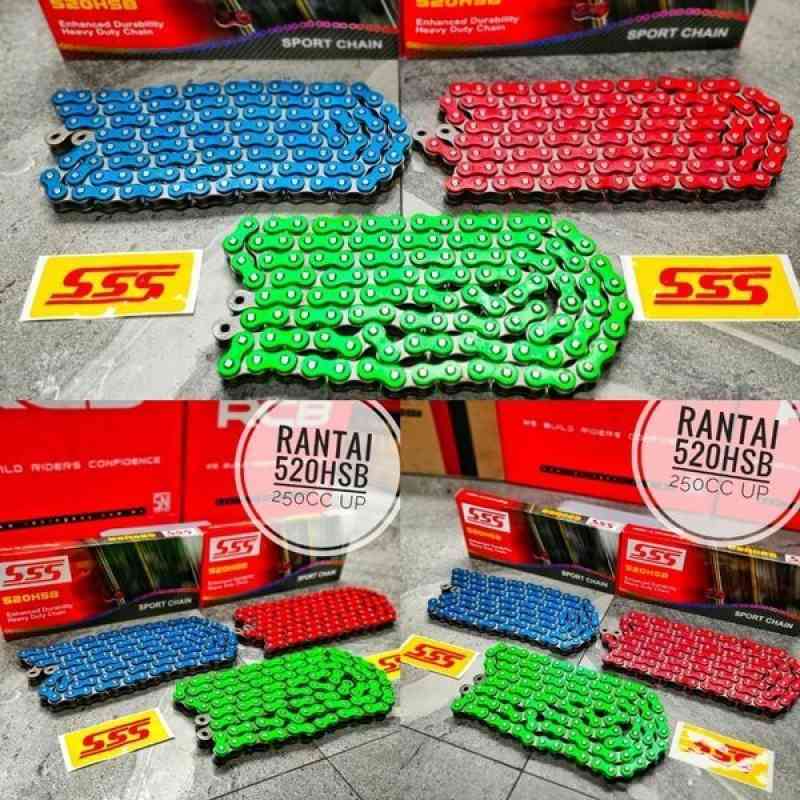 Promo Rantai sss 520 hsb merah gold biru color rante sss cbr250rr ...