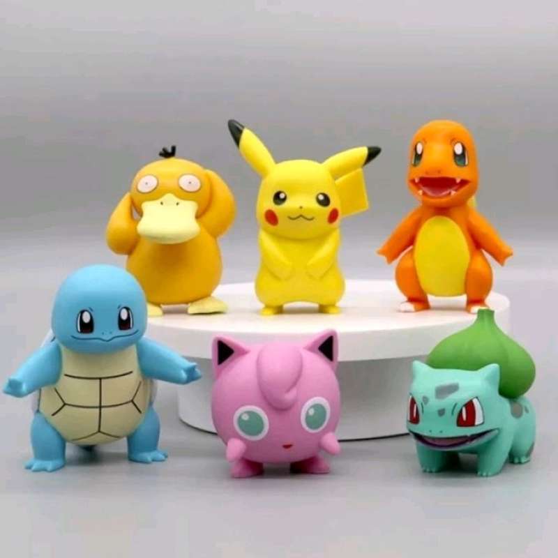 Jual mainan pokemon pikachu and friends figure set 6pcs di Seller toko ...