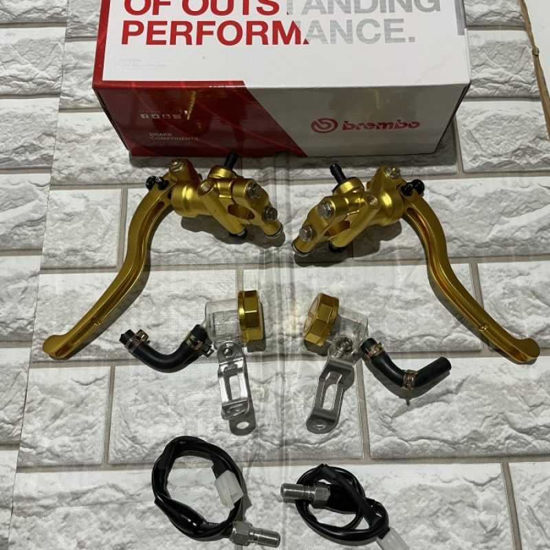 Jual Handle Master Rem Brembo 2 Tabung Model Rcb Gold Nmax Pcx Aerox ...