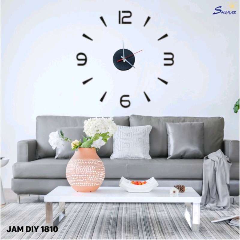 Promo jam dinding tempel DIY jam dinding analog 3D modern Diskon 26% di ...