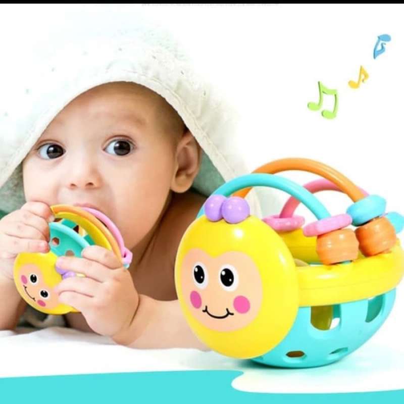 Jual Mainan Anak Gigitan Genggam Rattle Bug/theeter Baby Di Seller ...