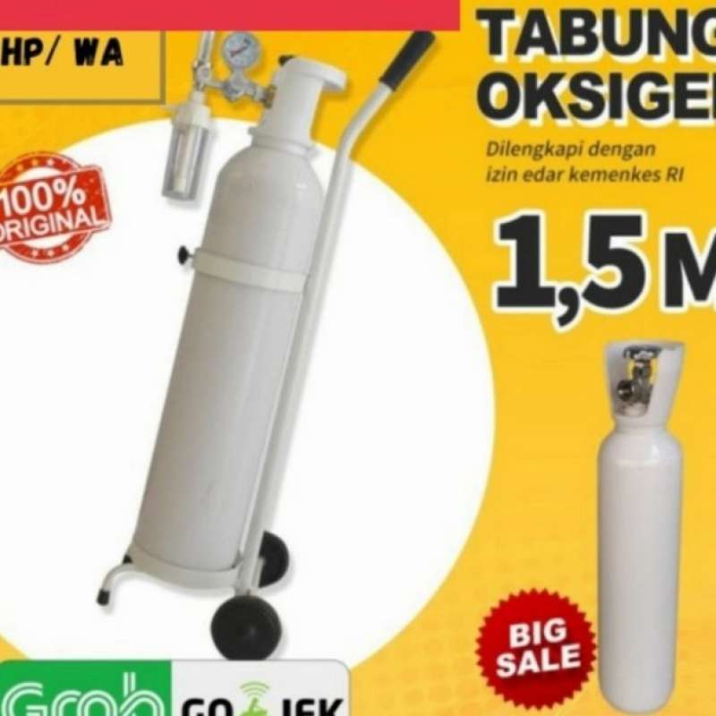 Jual Tabung oksigen 1,5M3 set 3 in 1 siap pakai di Seller Albinka Store ...