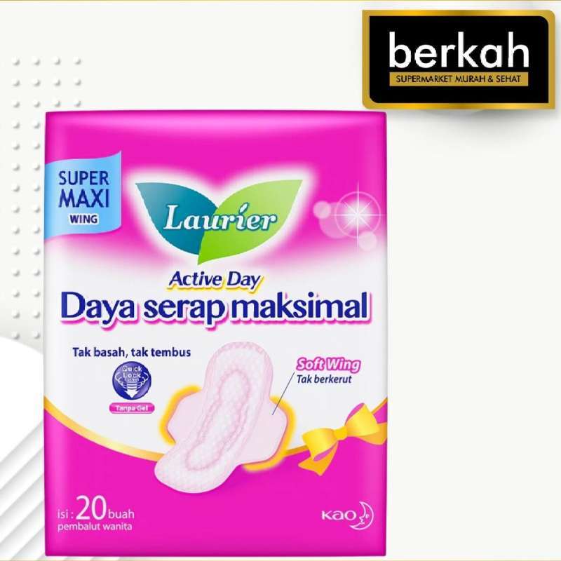 Jual LAURIER SUPER MAXI WING 20 PCS di Seller Berkah Supermarket - Kota ...