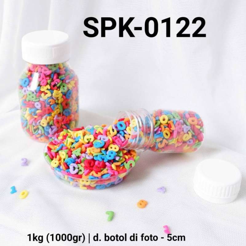Promo SPK-0122 Sprinkles sprinkle sprinkel 1kg 1 kg kilo angka confetti ...