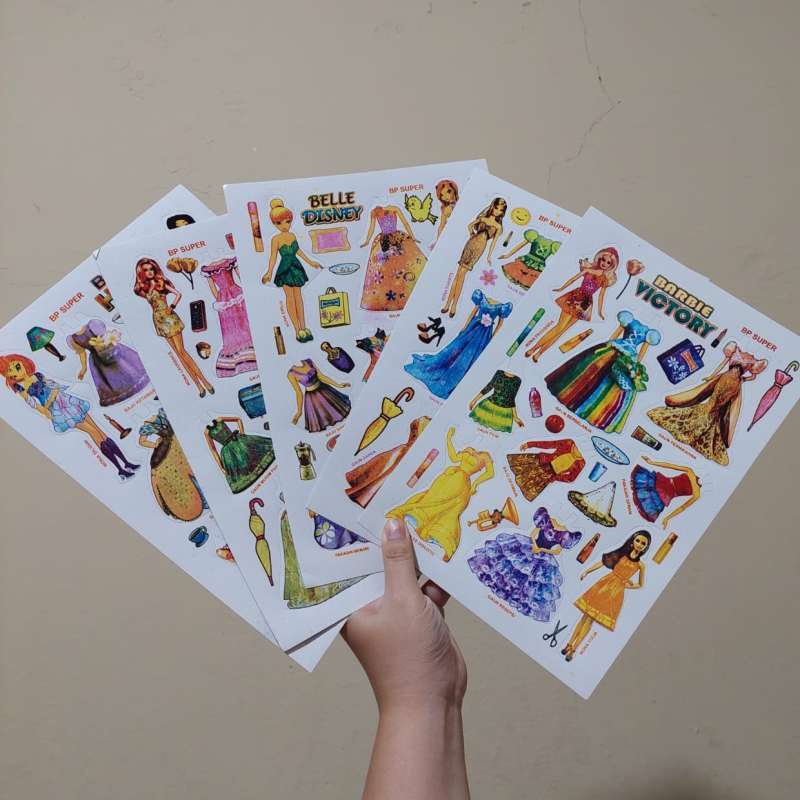 Jual 1 Lembar Bongkar Pasang Bp Super Gaun Boneka Kertas / Dress Up ...