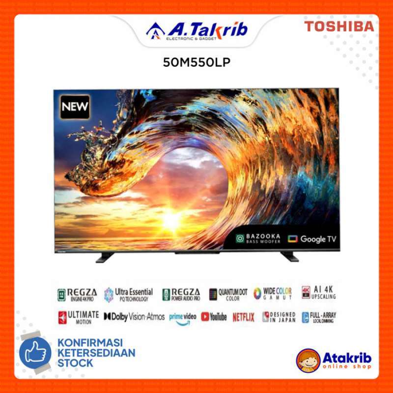 Jual Toshiba Led 50 50m550lp 50m550 4k Uhd Qled Smart Google Tv Di Seller Atakrib Elektronik ...