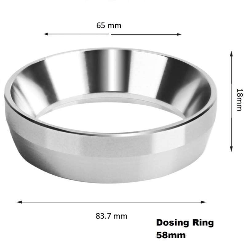Promo Dosing Ring Stainless Espresso Dosing Funnel Barista Tool 58mm di ...
