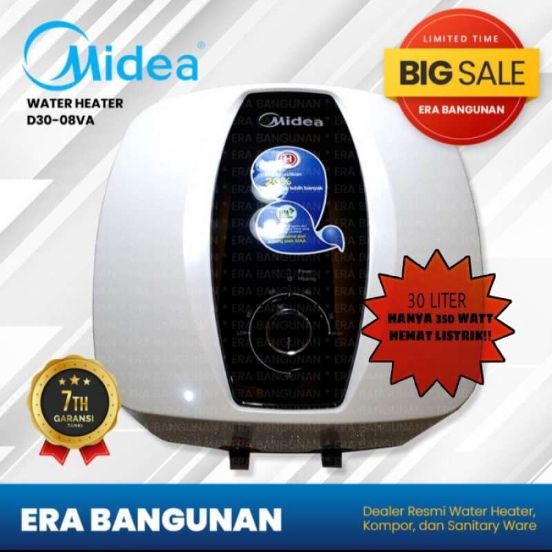Promo Water Heater Midea D30-08VA 30 Liter / Pemanas Air Midea - 30 ... Promo Water Heater Midea D30-08VA 30 Liter / Pemanas Air Midea - 30 ...