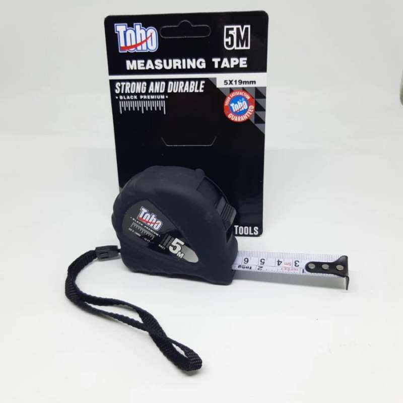 Jual Meteran TOHO 5m Black Premium ORI/ Alat Ukur Plat putih 5m meter ...