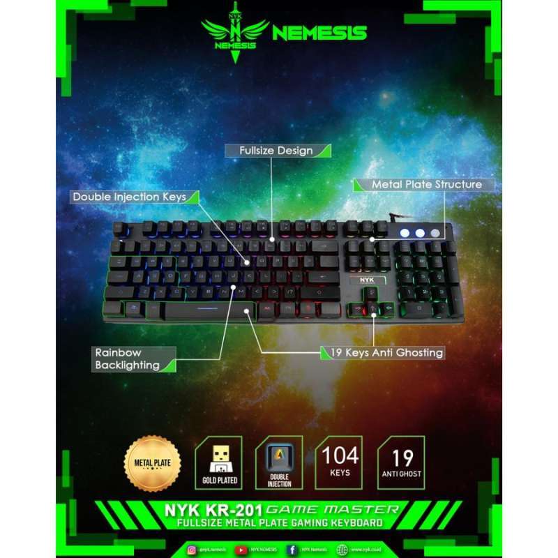 Jual NYK KR-201 Game Master / NYK KR201 / NYK KR 201 Gaming Keyboard di ...