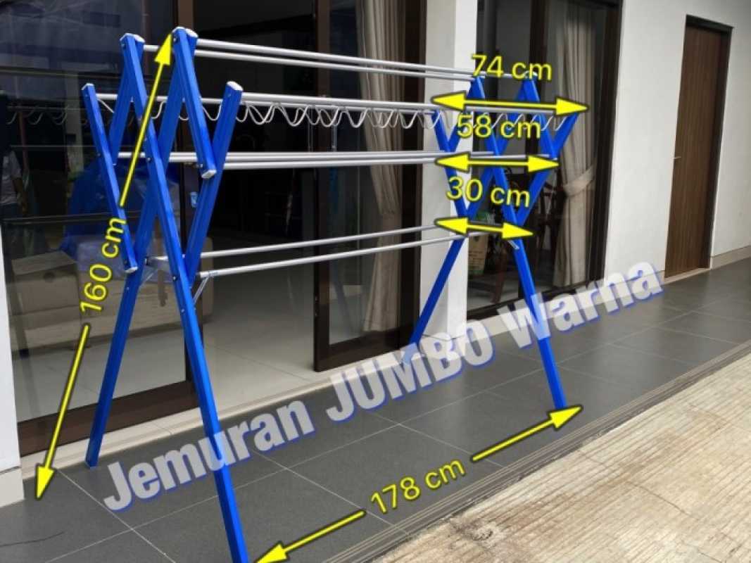 Jual Jemuran Baju Hongkong JUMBO Warna|Rak Jemuran JUMBO di Seller ...