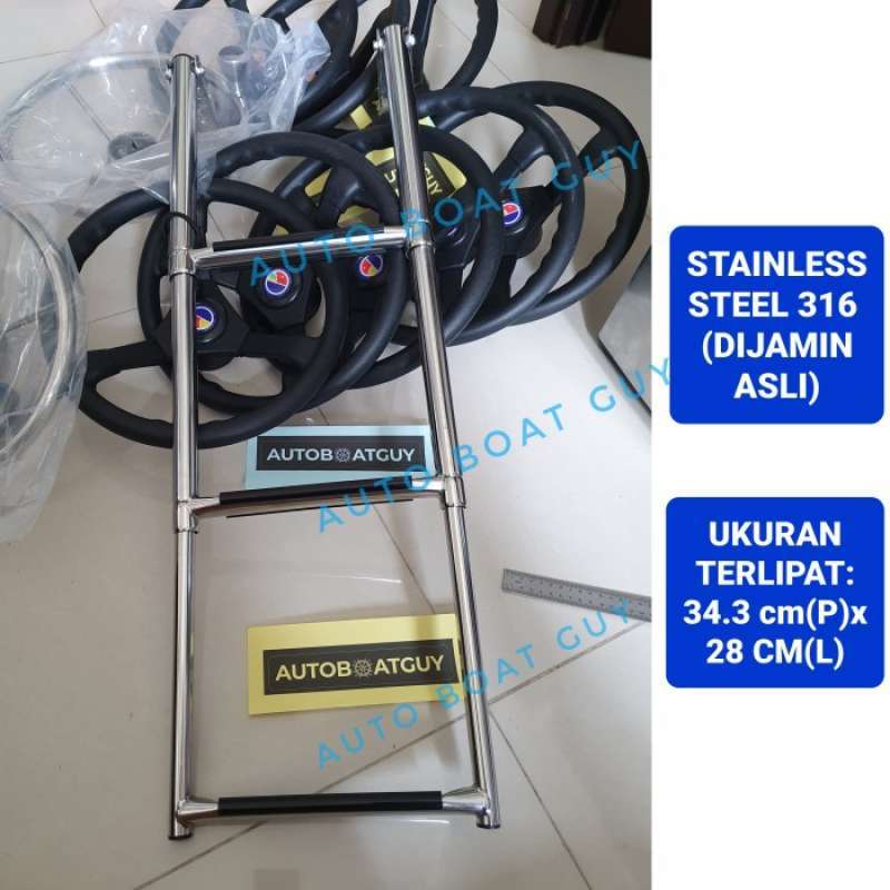 Promo Tangga Lipat / Folding Ladder Perahu Kapal Stainless Steel 2 / 3 ...