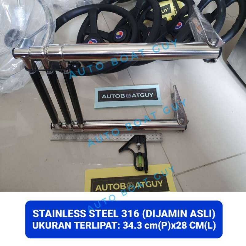 Promo Tangga Lipat / Folding Ladder Perahu Kapal Stainless Steel 2 / 3 ...