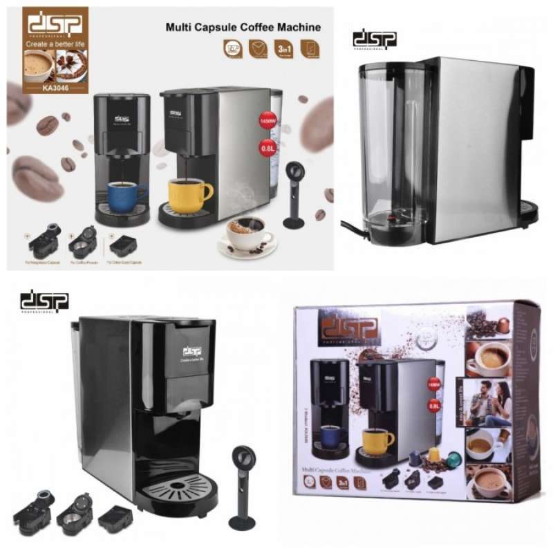 Promo DSP KA3046 Multi Capsule Coffee Machine 1450W 0.8L - Mesin Kopi ...