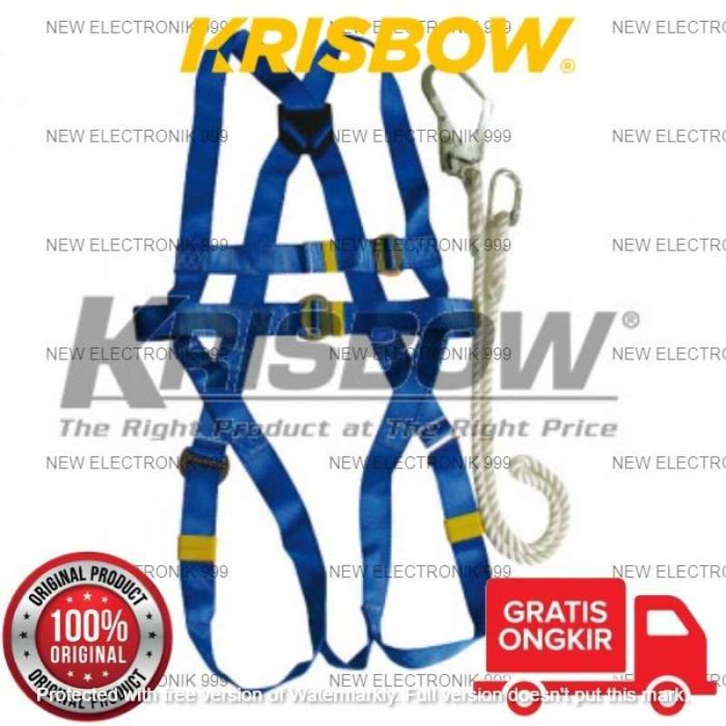 Jual Full Body Harness With Lanyard Krisbow Kw1000438 Di Seller New ...