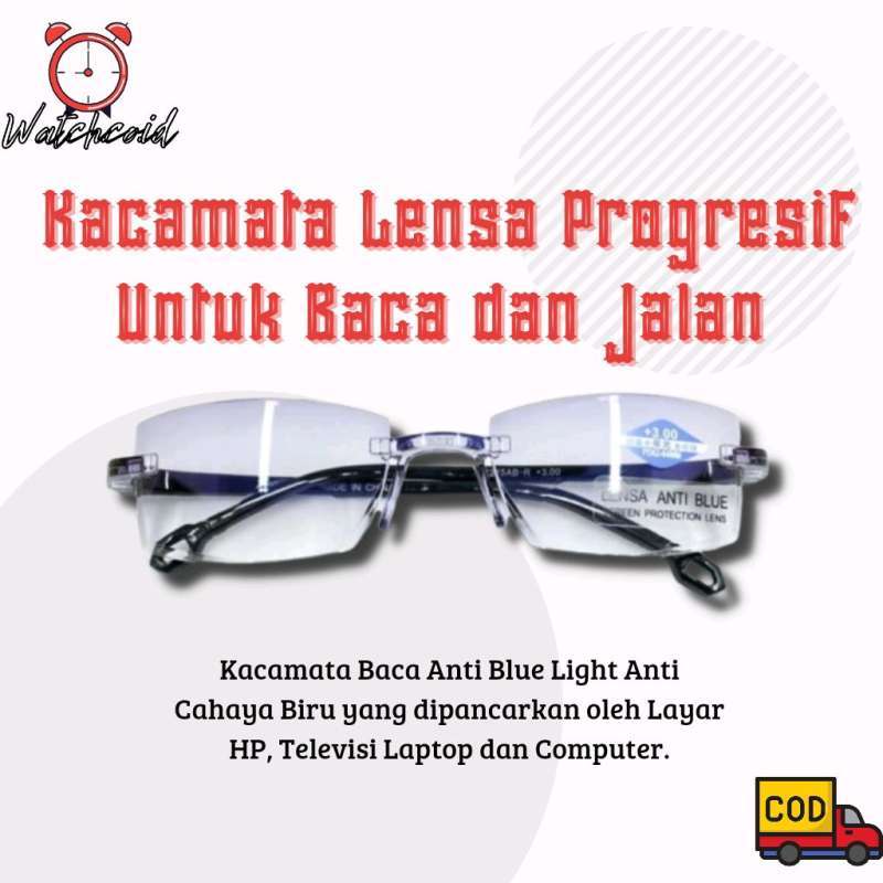 Promo Kacamata Plus Baca Dan Jalan Lensa Progresif & Anti Radiasi Untuk Pria Dan Wanita - +1.00 ...