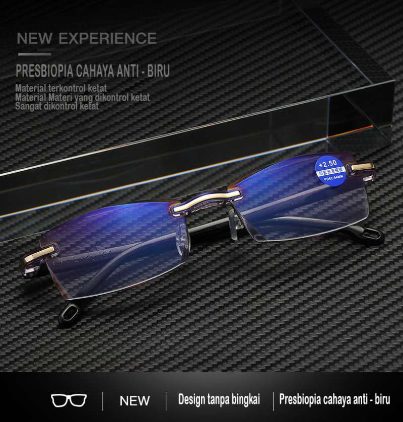 Promo Kacamata Plus Baca Dan Jalan Lensa Progresif & Anti Radiasi Untuk ...