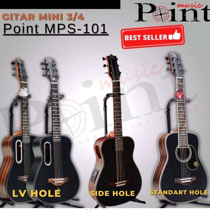Promo Gitar Junior Mini 3/4 Akustik Dan Akustik Elektrik Original Point Mps-101 - Side Hole ...