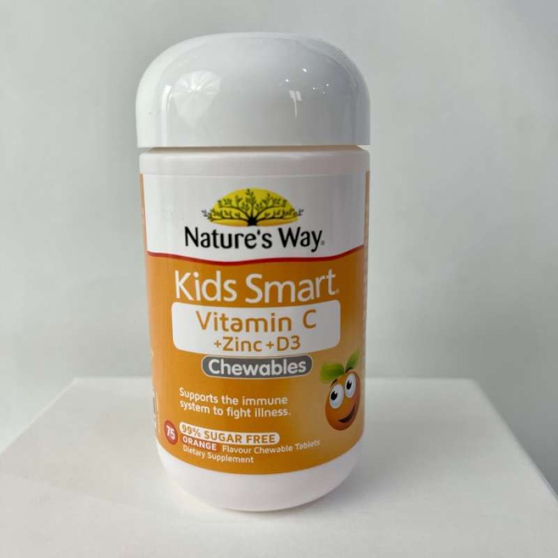 Promo Nature'S Way Kids Smart Vitamin C+Zinc+D3 - 75 Chewable Tablets ...