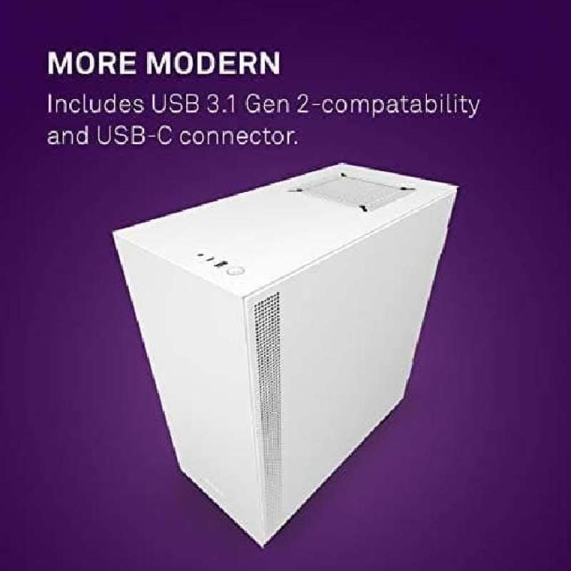 Jual NZXT H710i Matte White Tempered Glass Type-C Port Vertical GPU Mount di Seller TF COM ...