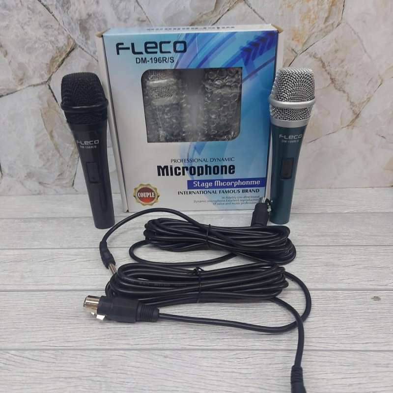 Jual Microphone Kabel Fleco DM-196RS ORIGINAL - Mic Karaoke Fleco 2 ...