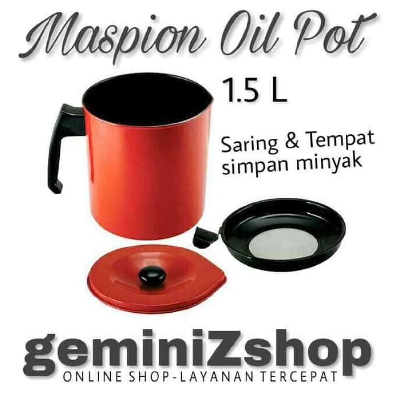 Jual Maspion Oil Pot Saringan dan Tempat Simpan Minyak [1.5L] di Seller ...
