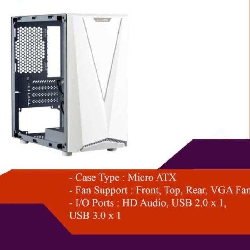 Jual Pc Case Sades Hawk Black / White Micro Atx | Casing Cpu Komputer ...