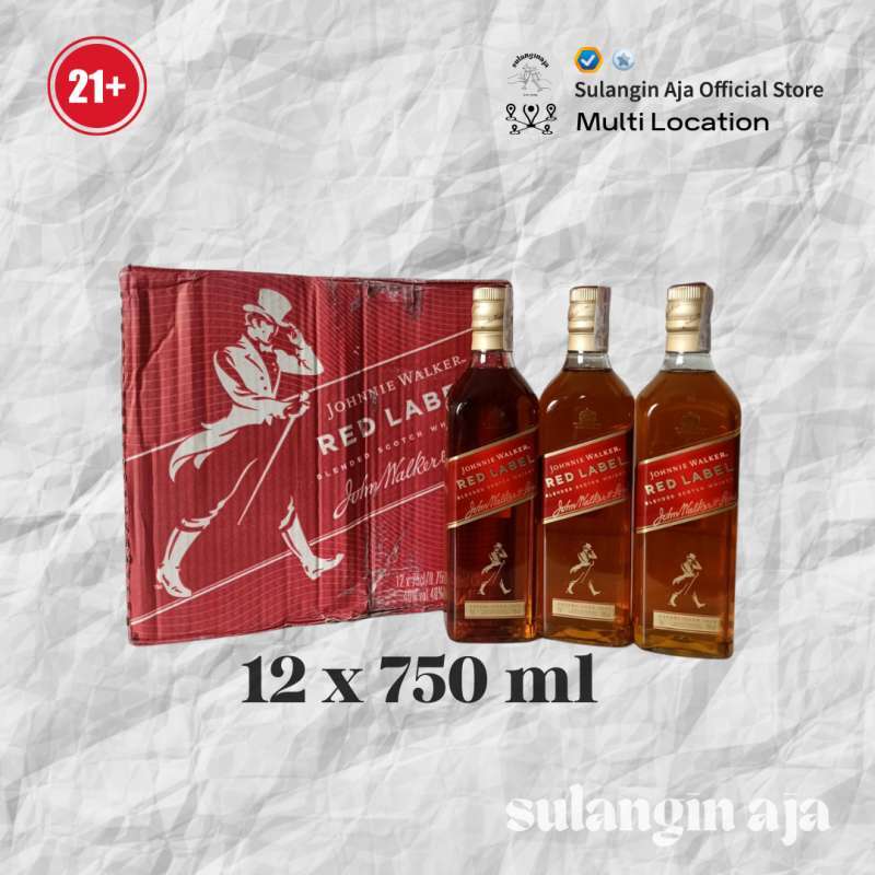 Jual Johnnie walker Red Label 750 mL 1 Lusin ( ISI 12 ) di Seller ...