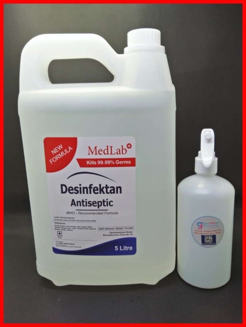 Jual DESINFEKTAN MedLab 5 Liter antiseptik +Botol Trigger di Seller ...