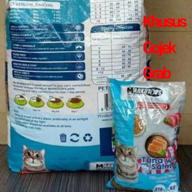 Jual MARKOTOP CAT FOOD TUNA SALMON 20 KG - MAKANAN KUCING MARKOTOP 20KG ...