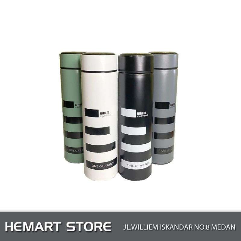 Jual Botol Termos Air Minum motif garis Tahan Panas dan Dingin di ...