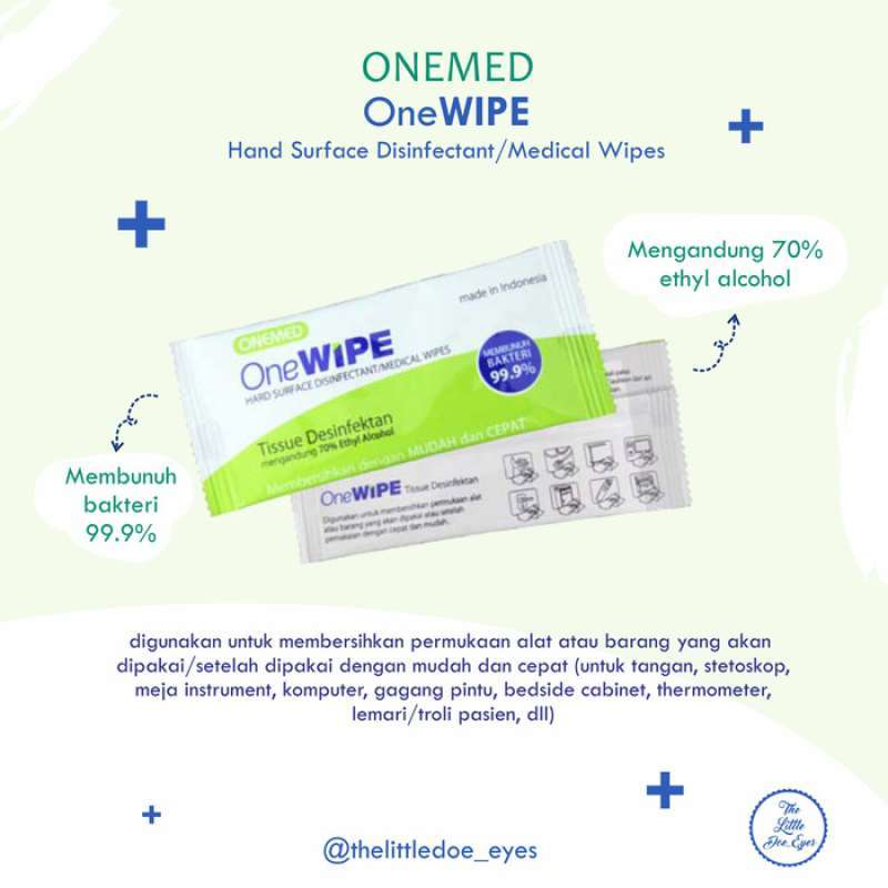 Jual Onemed Onewipe Hand Surface Disinfectant Medical Wipes [1 Pcs] Di ...