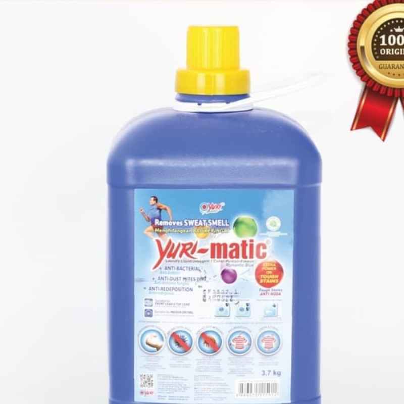 Jual Yuri Matic Tough Stains Romantic Blue Detergent [3700 Kg/ Botol ...