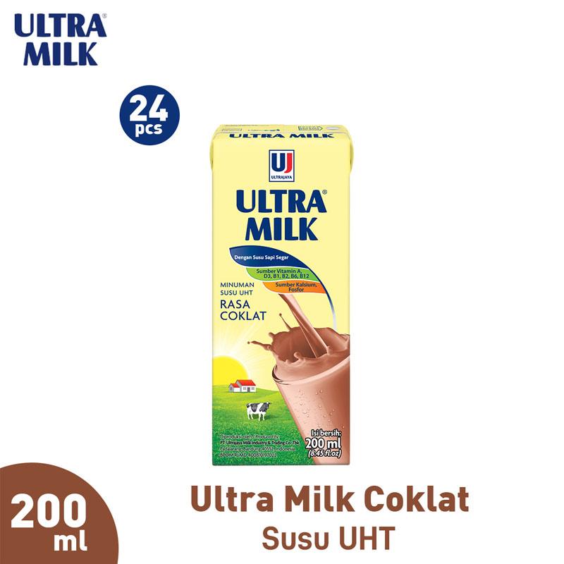 Jual Ultra Milk Susu Uht Coklat [200 Ml/ 24 Pcs/ Karton] Terbaru ...