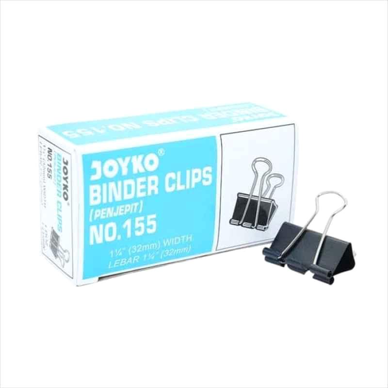 Jual Joyco 155 Binder Clip Penjepit Kertas - Hitam di Seller Grosir ...