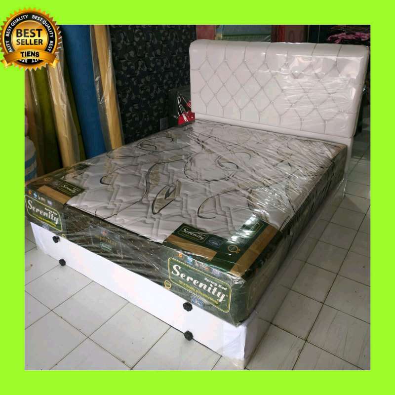 Promo set tempat tidur spring bed serenity superstar Diskon 12% di ...