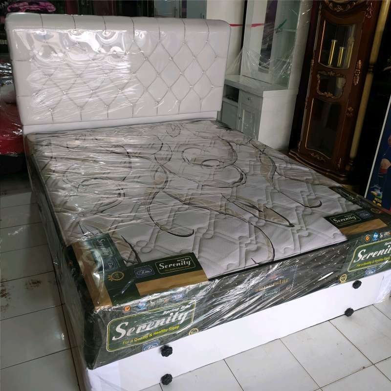 Promo Set Tempat Tidur Spring Bed Serenity Superstar - 160 X 200 Diskon ...
