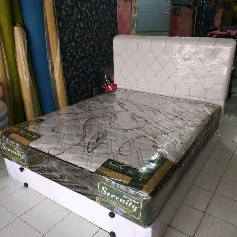 Promo Set Tempat Tidur Spring Bed Serenity Superstar - 160 X 200 Diskon ...