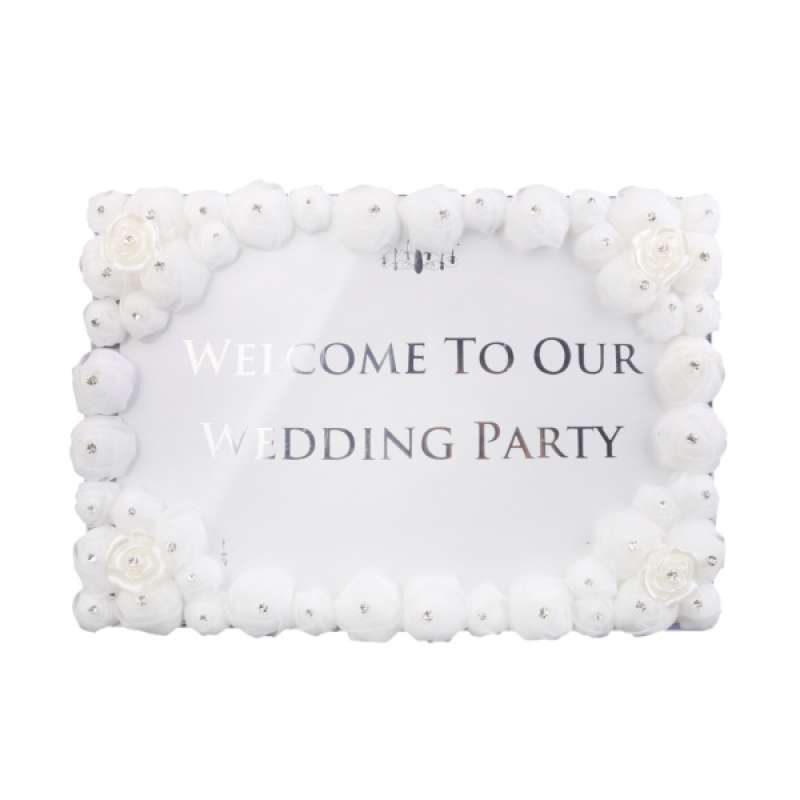Jual OEM Acrylic Welcome Board Plaque Wedding Guest Reception Table ...