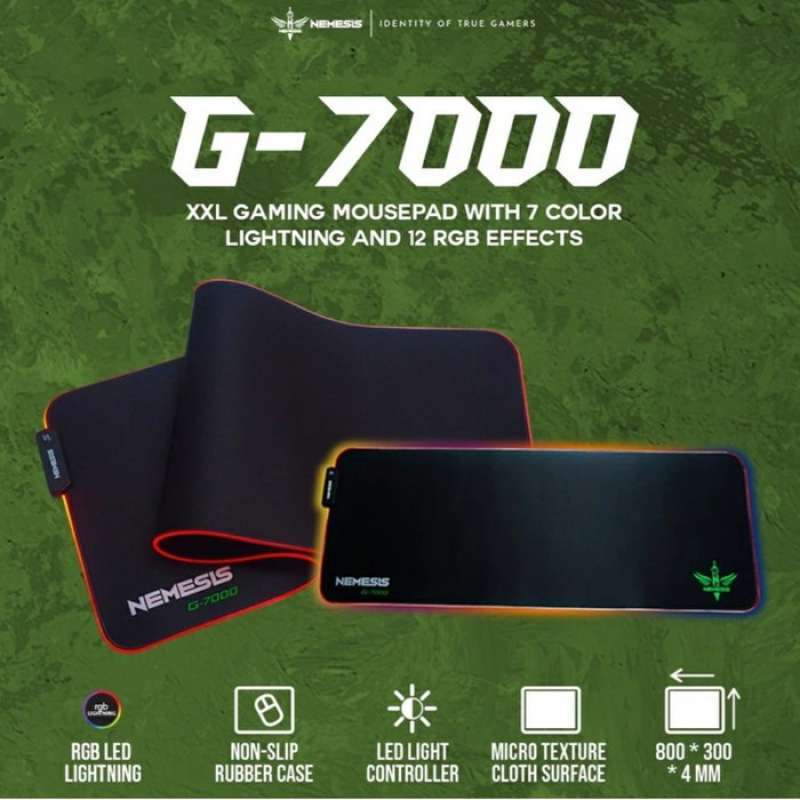 Promo NYK G7000 RGB XXL Extended Gaming Mousepad Diskon 43% di Seller ...