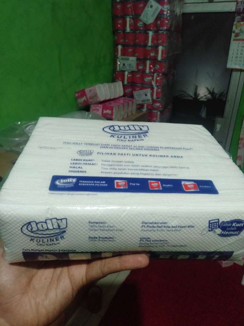 Jual tisu dapur Jolly Napkin 240 sheet tissue makan kuliner 1 ply tissu ...