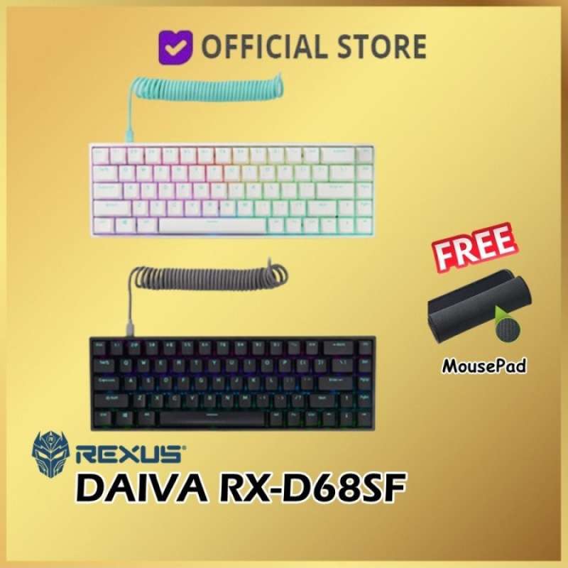 Jual Rexus Daiva RX-D68 Keyboard Gaming Mechanical RXD68 / D68 RGB ...
