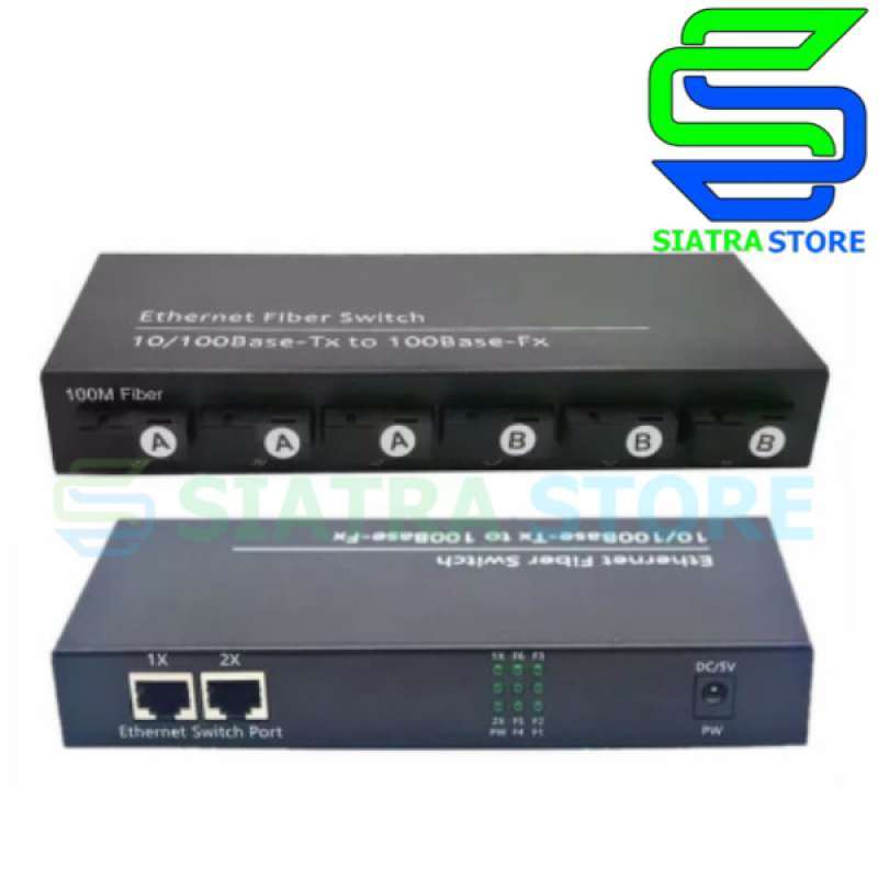 Jual Media Converter Ethernet Fiber Switch 6 FO SC to 2 LAN 10/100 - Random di Seller NEW VISION ...