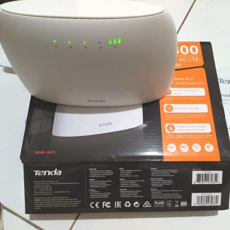 Jual Modem WiFi Router Tenda 4G03 Support Semua Kartu GSM 4G LTE Auto ...