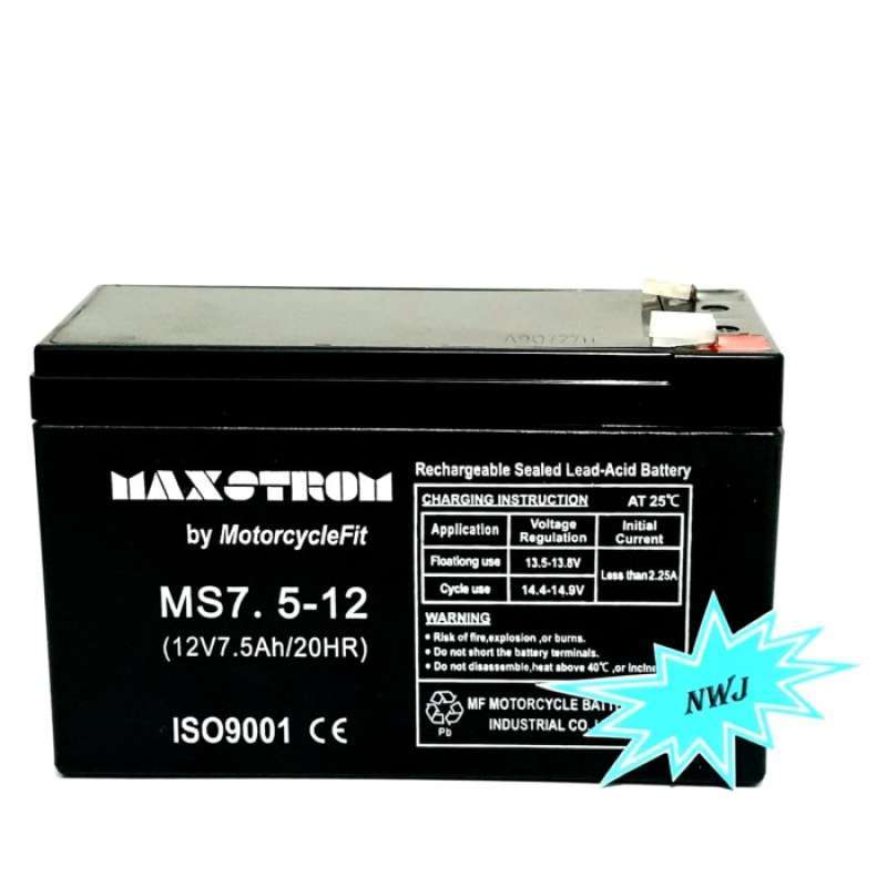 Promo Aki Kering 12v 7.5Ah 12v-7.5Ah 12v 7Ah Ups Emergency Timbangan ...
