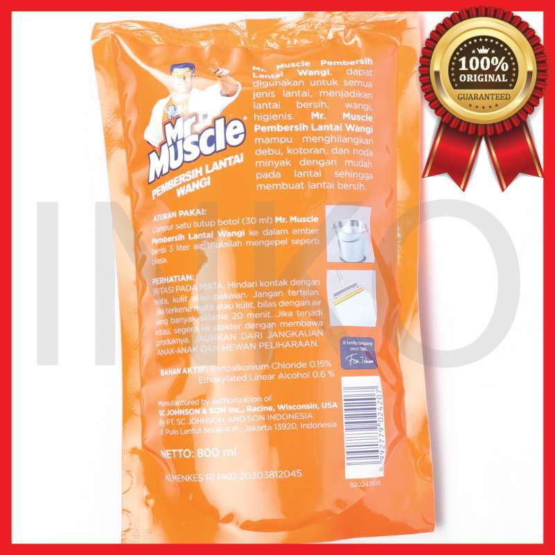 Jual MR MUSCLE AXI TRIGUNA PEMBERSIH LANTAI WANGI LAVENDER POUCH 800ML di Seller inko - Curug ...