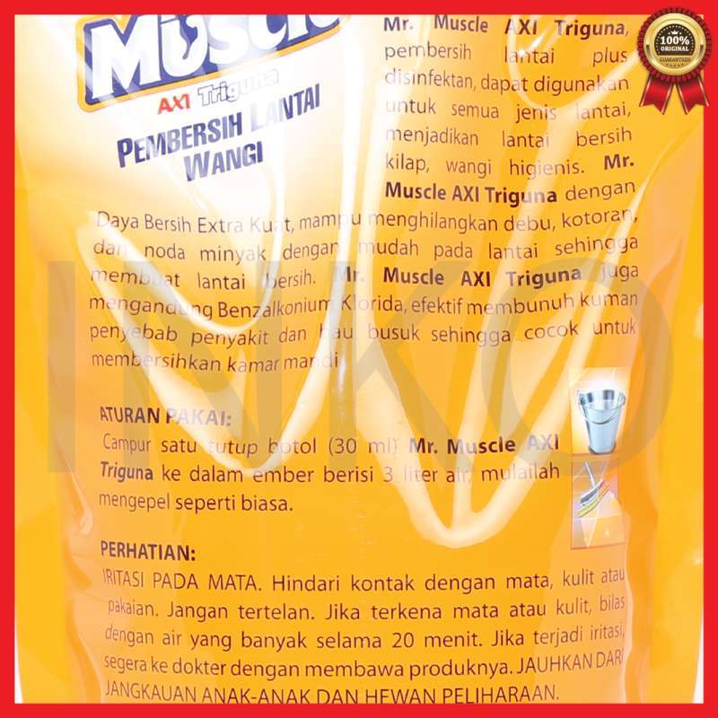 Jual MR MUSCLE AXI TRIGUNA PEMBERSIH LANTAI WANGI LAVENDER POUCH 800ML di Seller inko - Curug ...